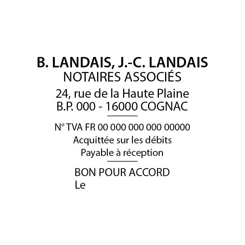 Tampon "Bon pour accord" C6 Notaire - RomefortPrint - RomefortPrint