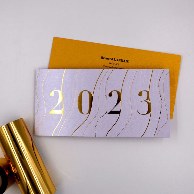 Carte de voeux Ondes 2023 - RomefortPrint - RomefortPrint