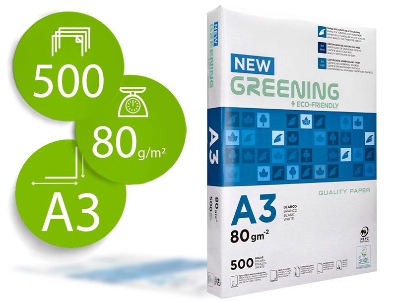 GREENING - Ramette 500 feuilles A3 blanc - RomefortPrint - RomefortPrint