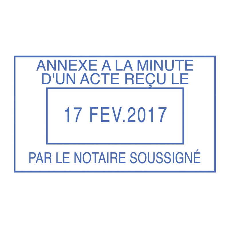 Tampon dateur "Annexé à la minute" B9 Notaire - RomefortPrint ...